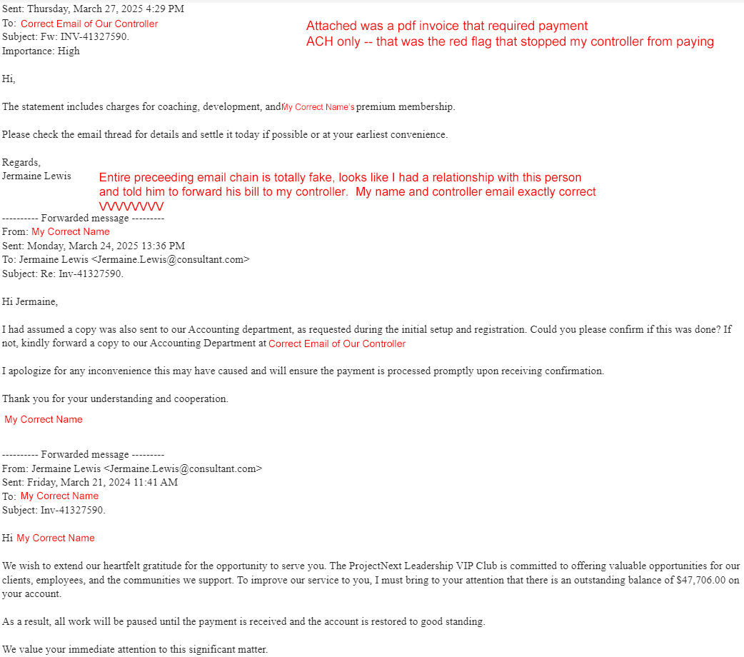 Coyote Blog » Blog Archive » SCAM Alert - Best Phishing Email I Have ...